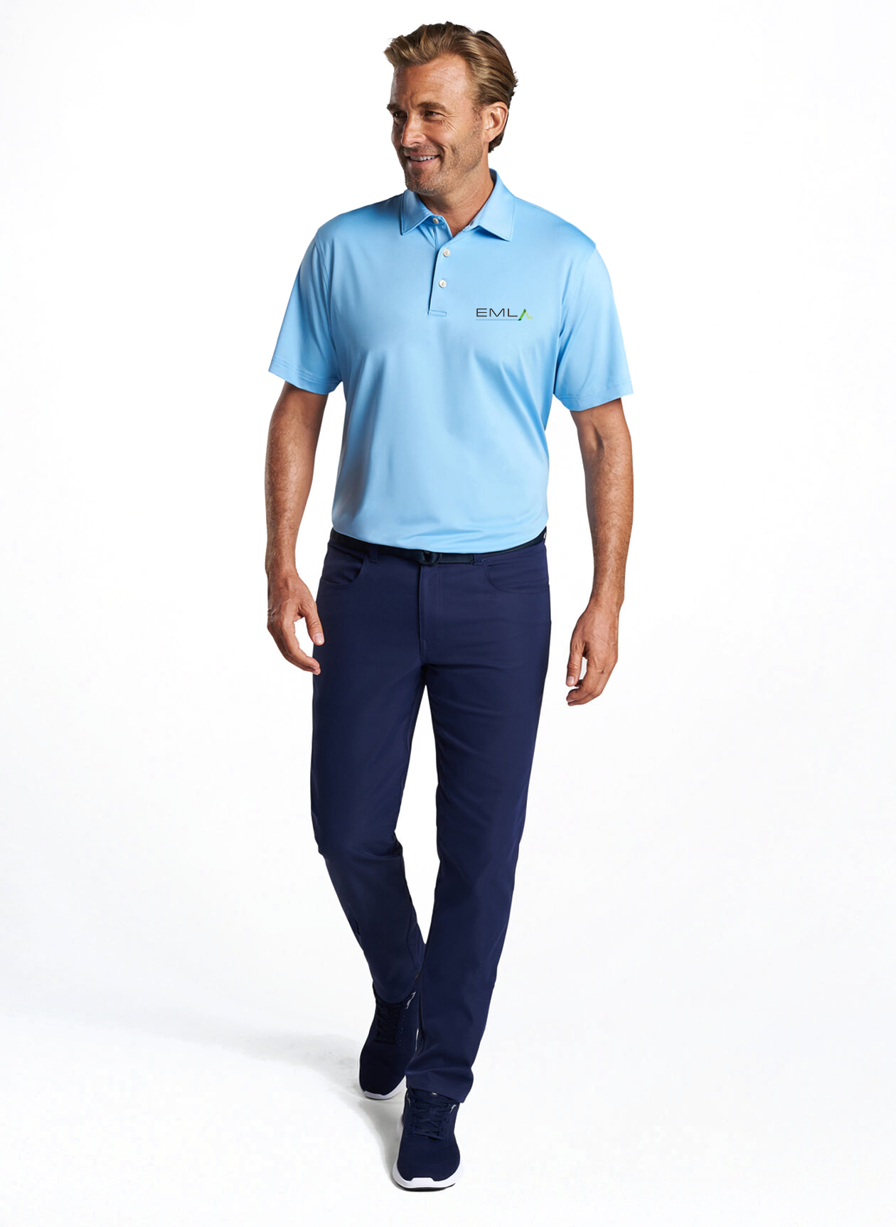 ME0EK01S Men’s Solid Performance Jersey Polo - EML 1